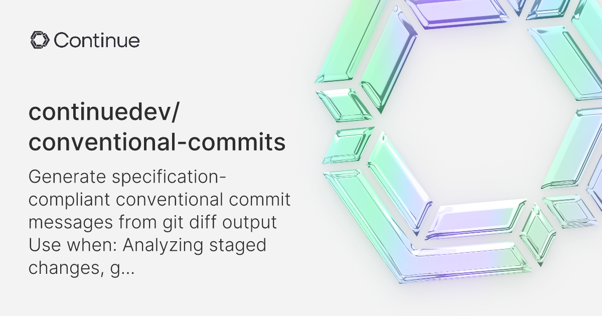 continuedev/conventional-commits